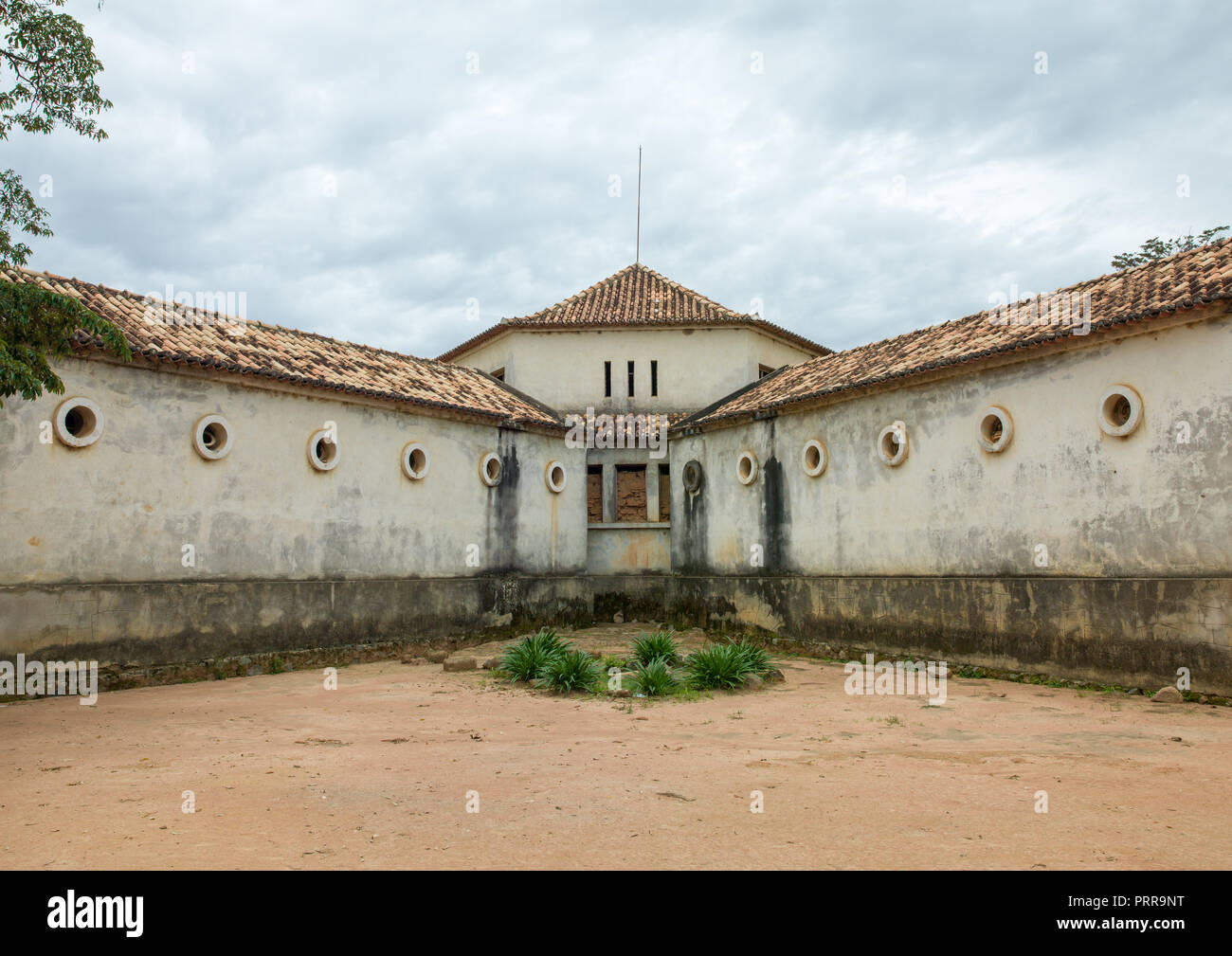 Old portuguese colonial building, Huila Province, Caconda, Angola Stock ...