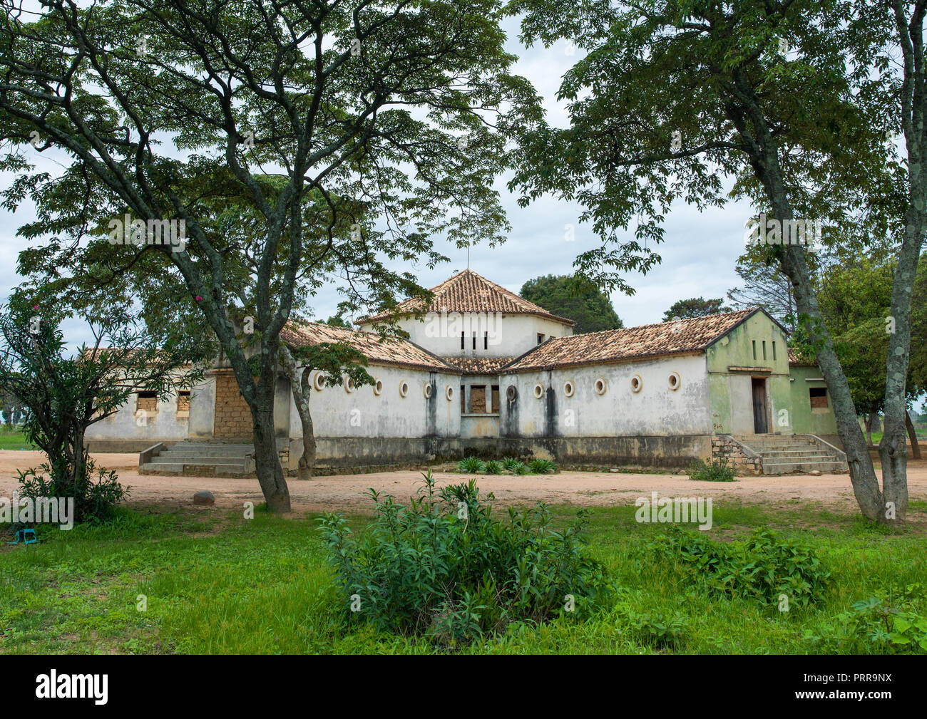 Old portuguese colonial building, Huila Province, Caconda, Angola Stock ...