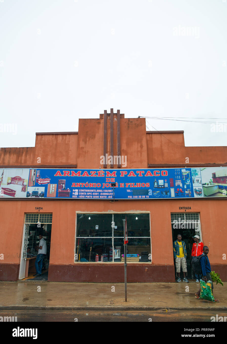 Old colonial shop, Bié Province, Kuito, Angola Stock Photo - Alamy