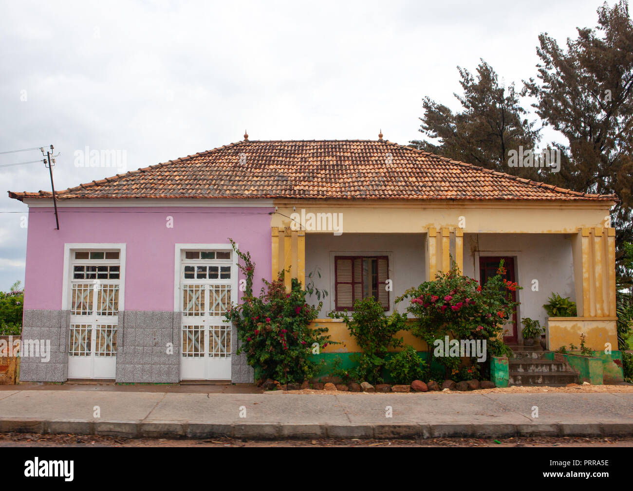 Old portuguese colonial house, Huila Province, Lubango, Angola Stock ...