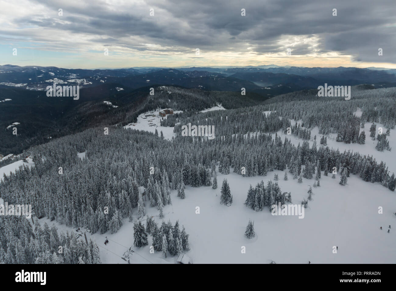 Amazing winter landscape of Rhodope Mountains near Pamporovo resort ...
