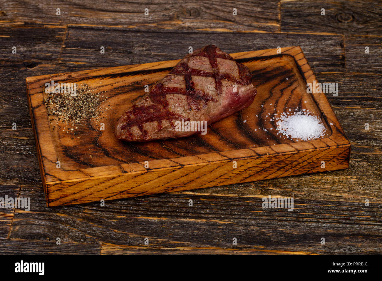Grilled Beef steak fillet Black Angus Stock Photo - Alamy