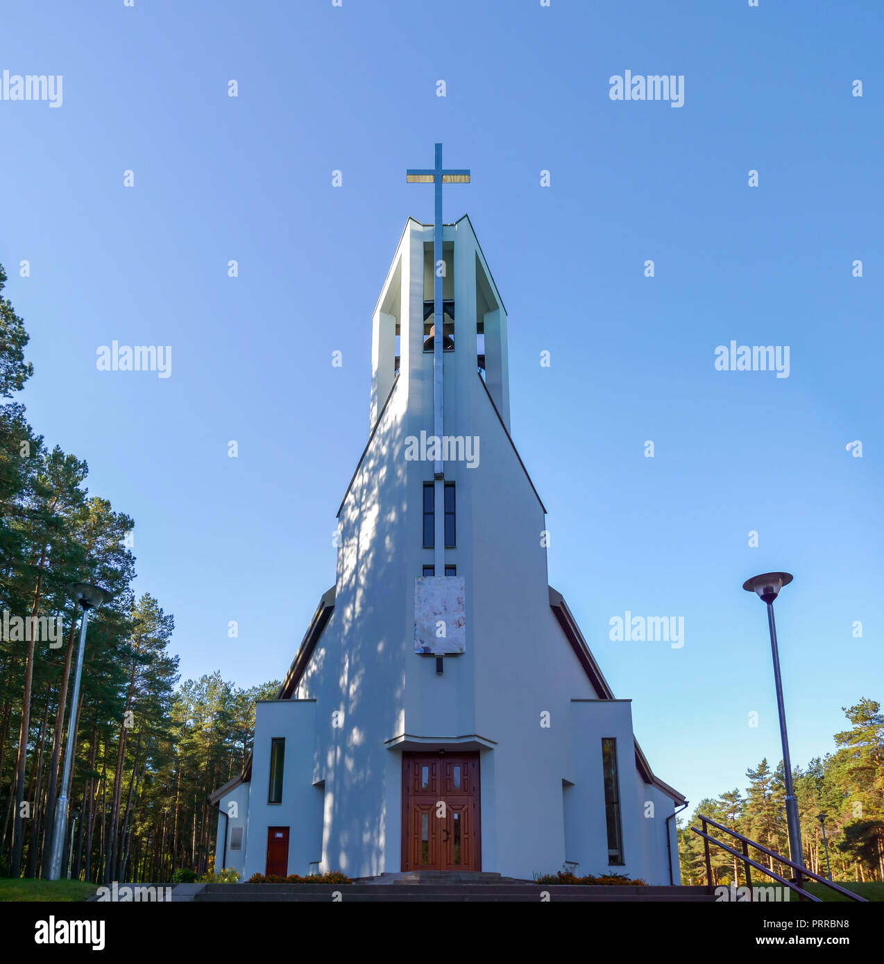 St. Pauliaus Apostol catholic Church in Visaginas Lithuania Stock Photo ...