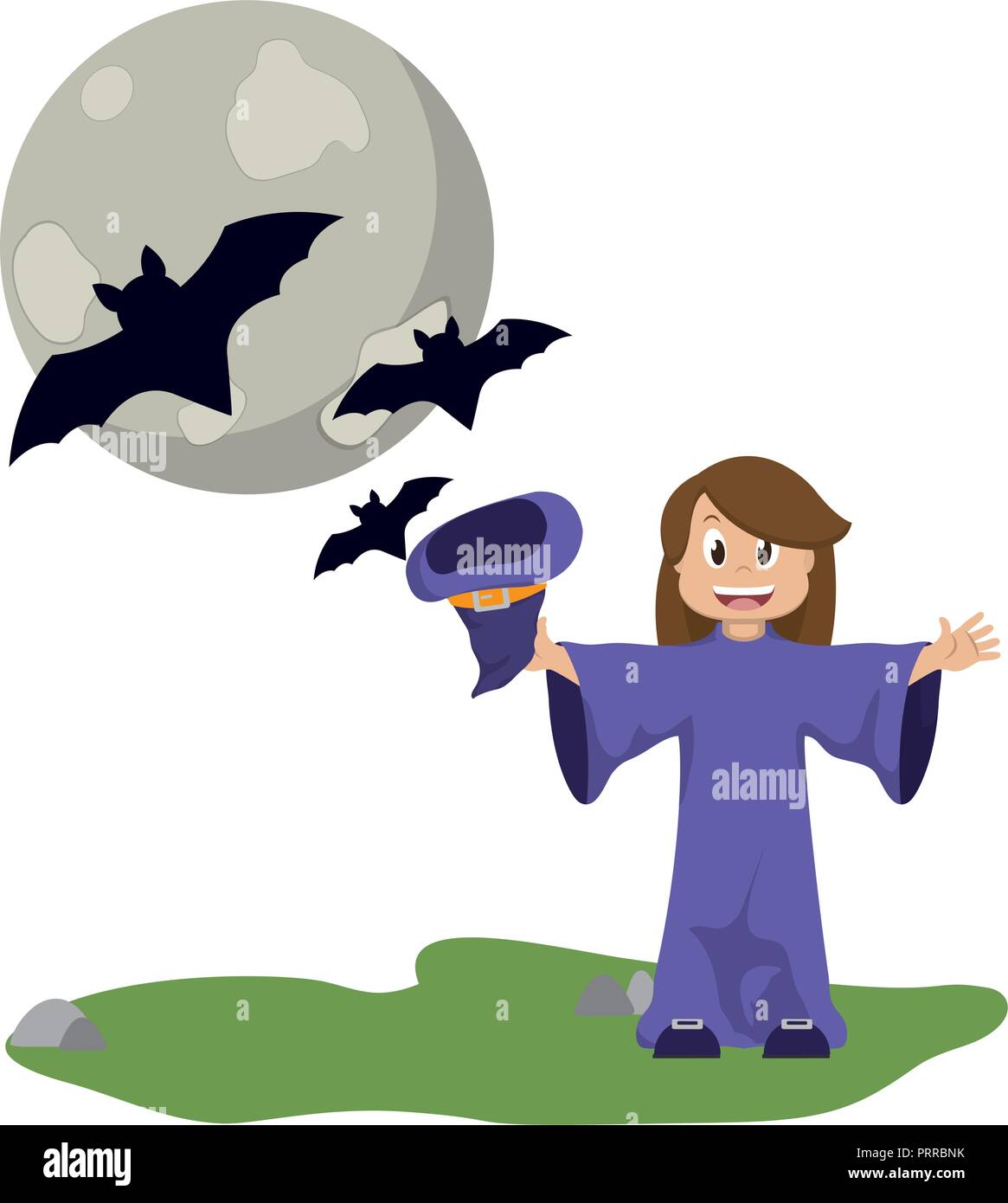 Kid and halloween cartoon Stock Vector Image & Art - Alamy