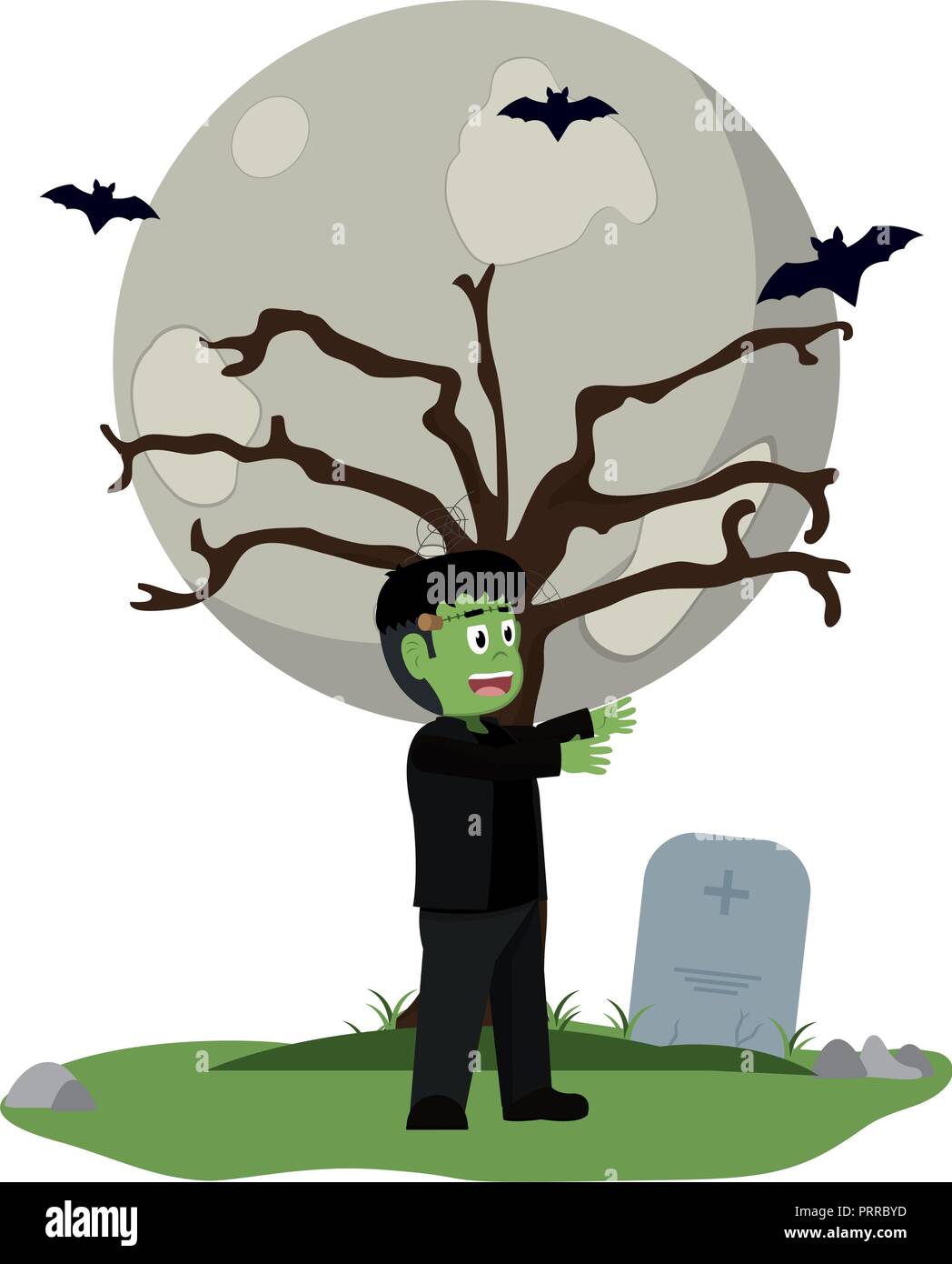 Kid and halloween cartoon Stock Vector Image & Art - Alamy
