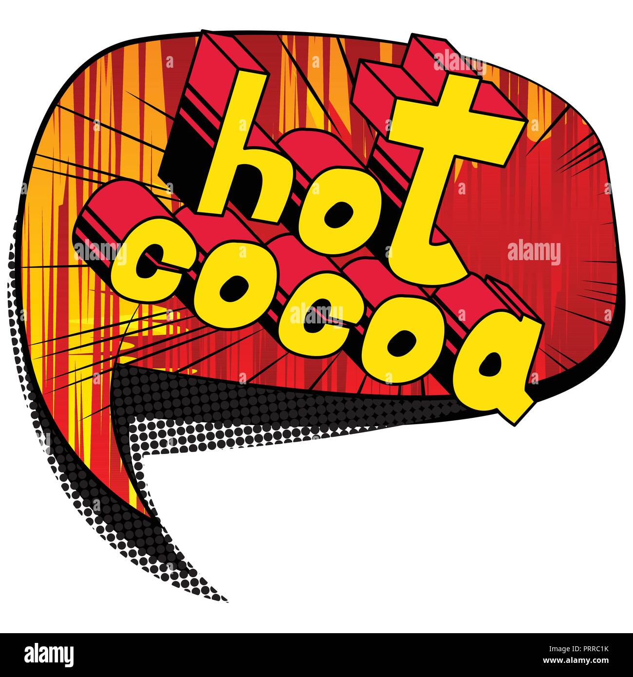 Hot Cocoa - Vector illustrated comic book style phrase Stock Vector ...