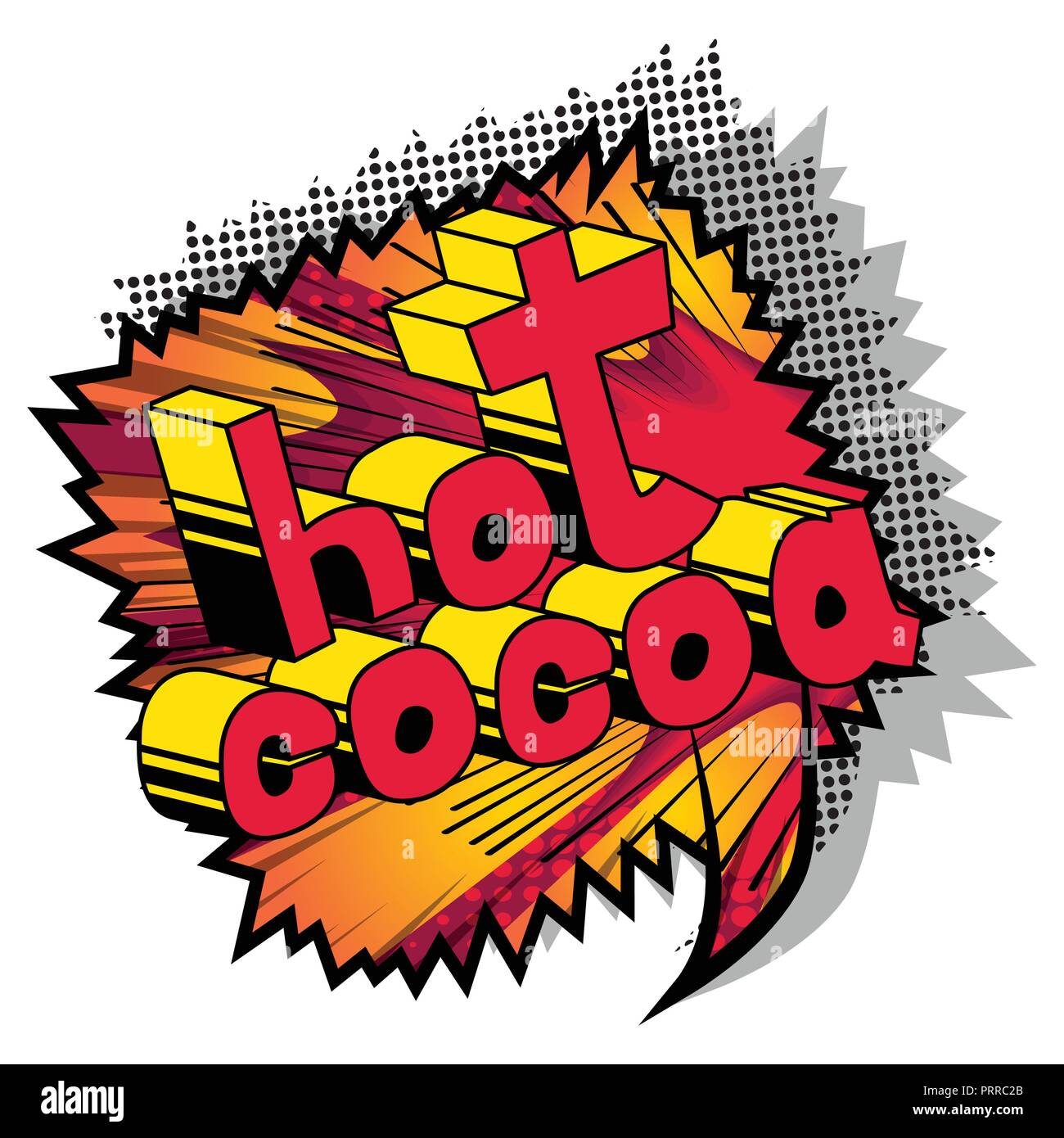 Hot Cocoa - Vector illustrated comic book style phrase Stock Vector ...