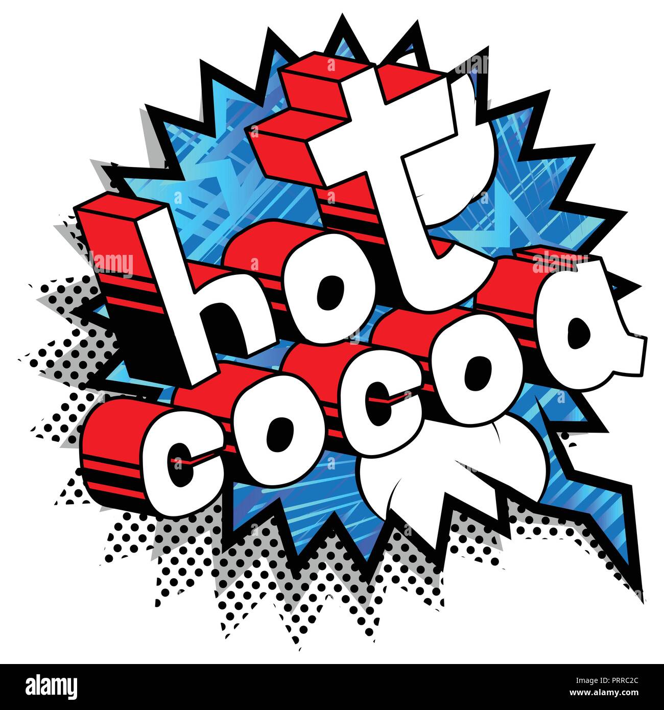 Hot Cocoa - Vector illustrated comic book style phrase Stock Vector ...