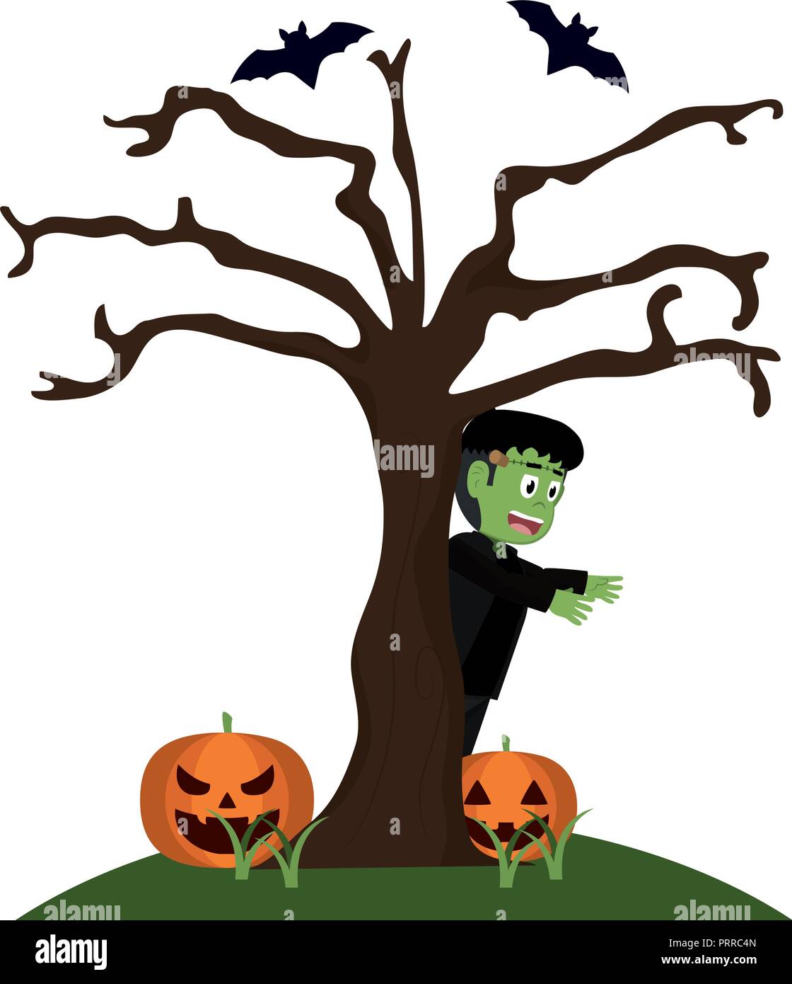 Kid and halloween cartoon Stock Vector Image & Art - Alamy
