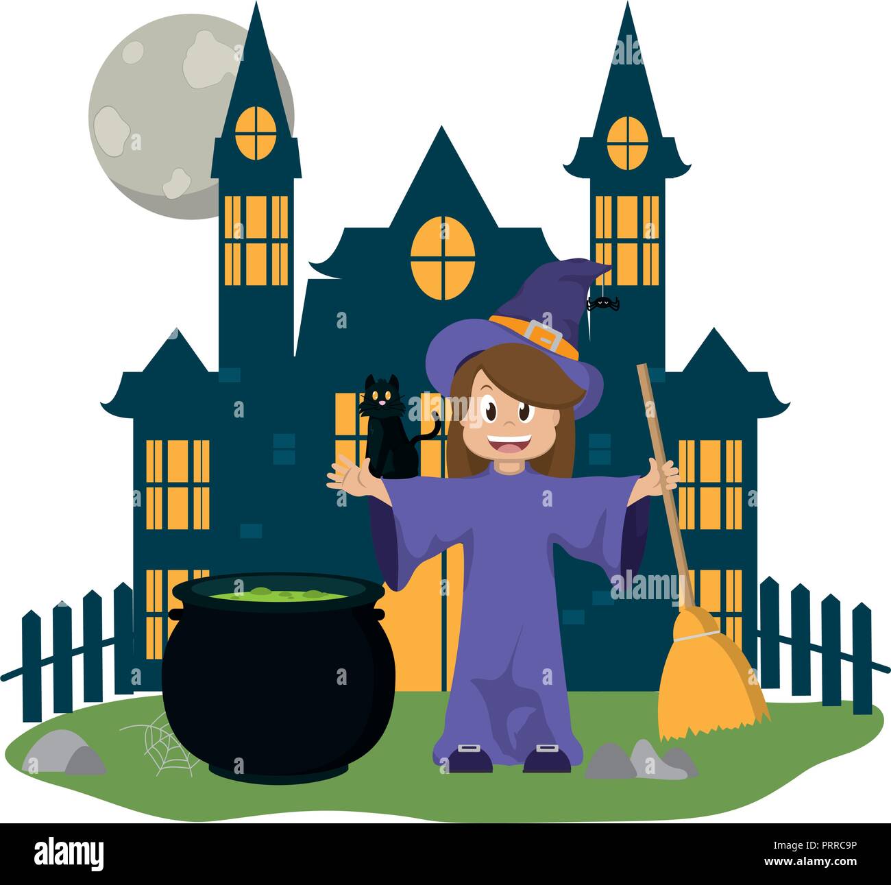 Kid and halloween cartoon Stock Vector Image & Art - Alamy