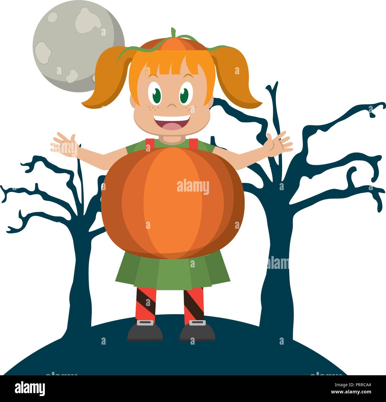 Kid and halloween cartoon Stock Vector Image & Art - Alamy