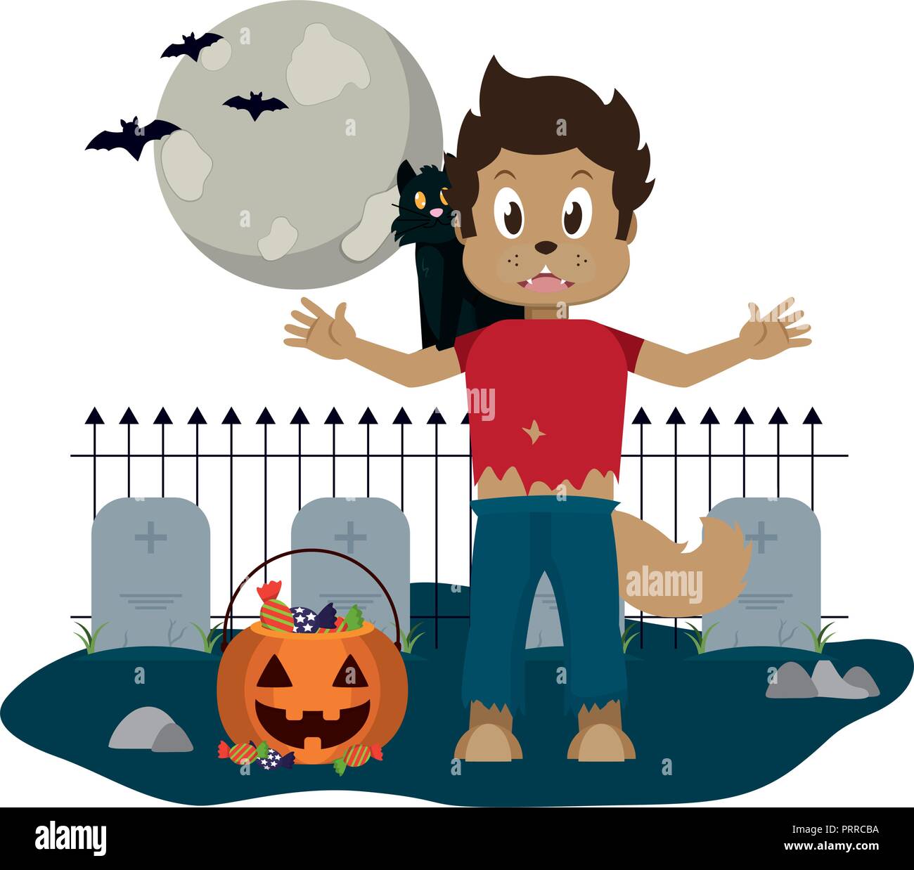 Kid and halloween cartoon Stock Vector Image & Art - Alamy