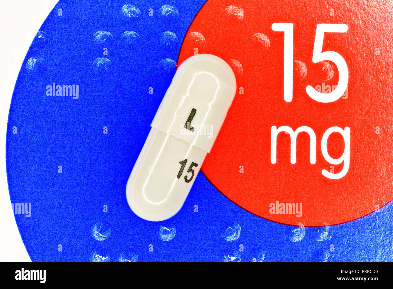 Lansoprazole medication 15mg capsule and box Stock Photo - Alamy