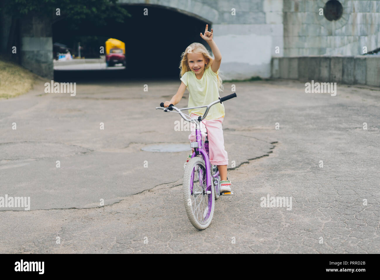 Cute bicycle sign hi-res stock photography and images - Alamy