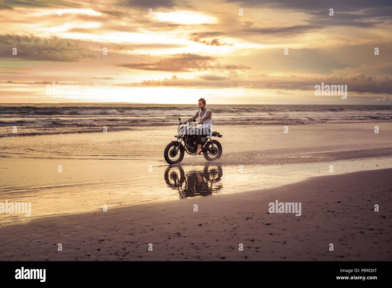 Tattooed biker hi-res stock photography and images - Alamy