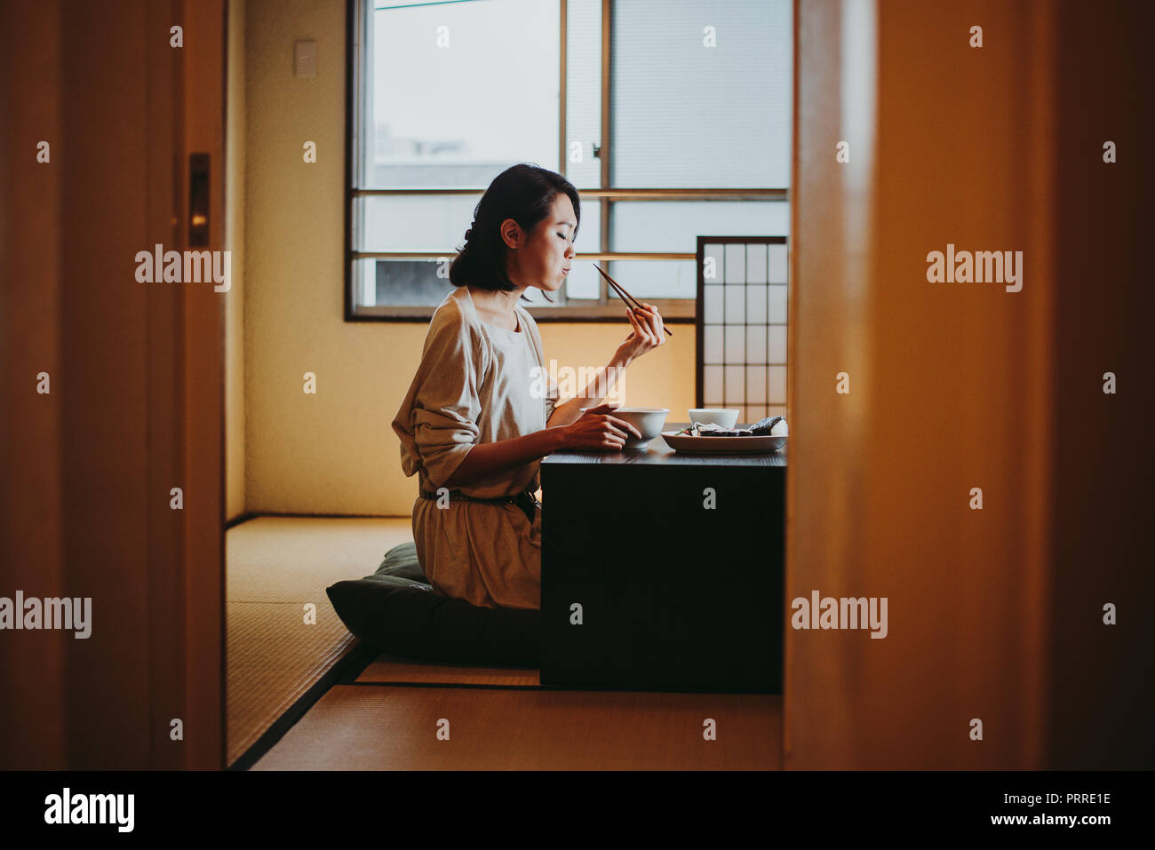 Beautiful japanese woman, lifestyle moments Stock Photo - Alamy