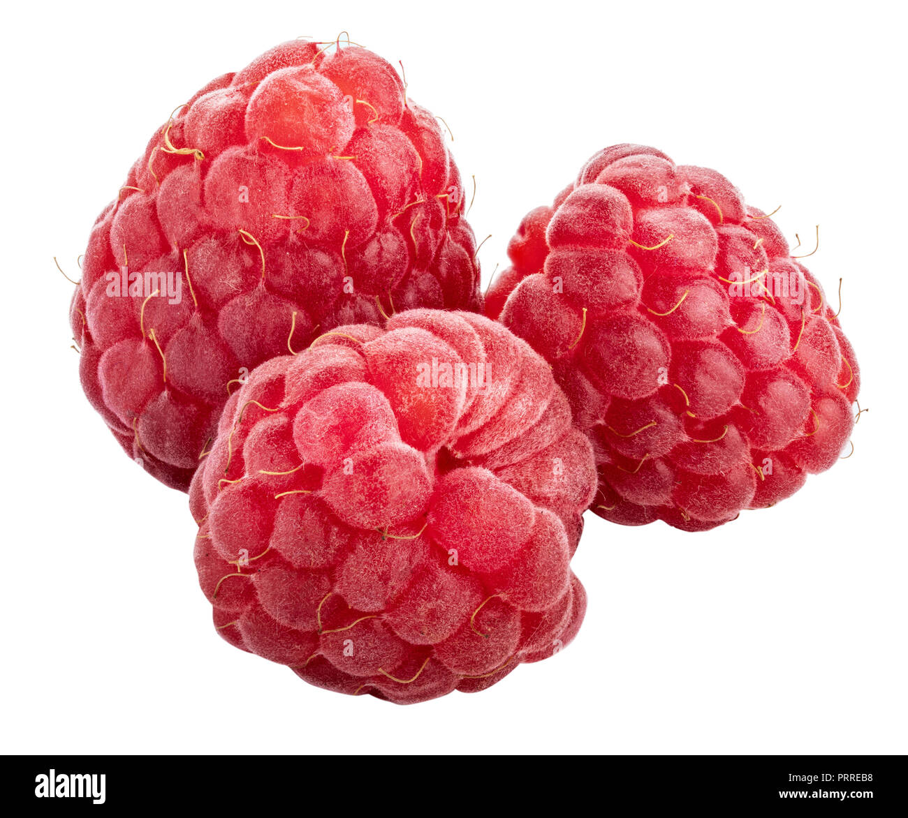 Fresh raspberry isolated on white background Stock Photo - Alamy