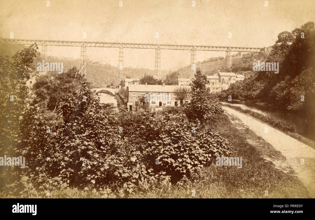 The Crumlin viaduct, South Wales, UK 1870s Stock Photo - Alamy