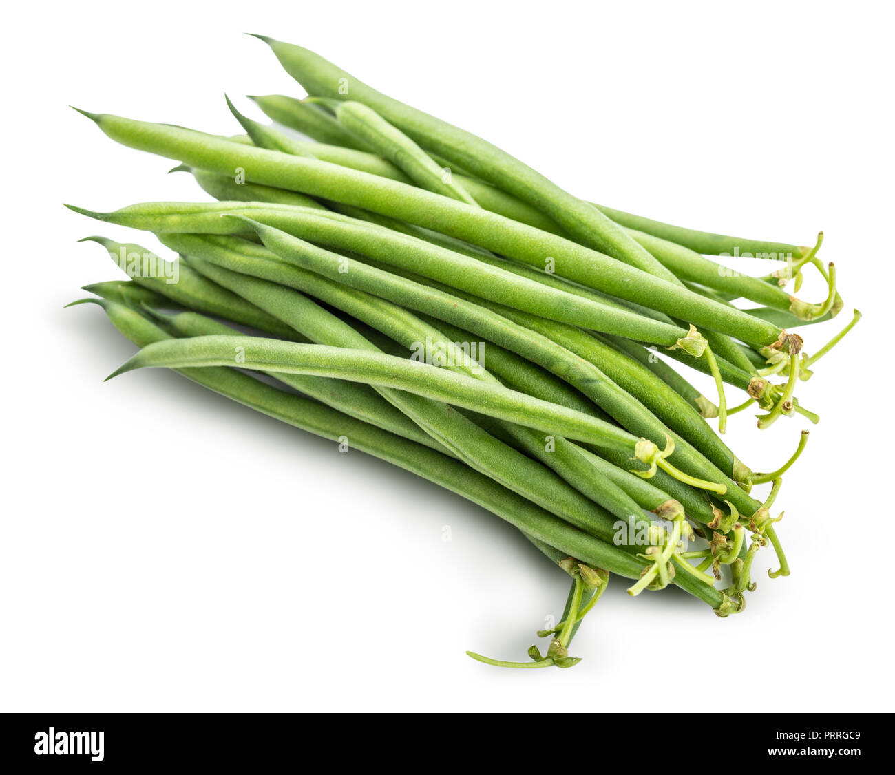 Green beans isolated on a white background Stock Photo - Alamy