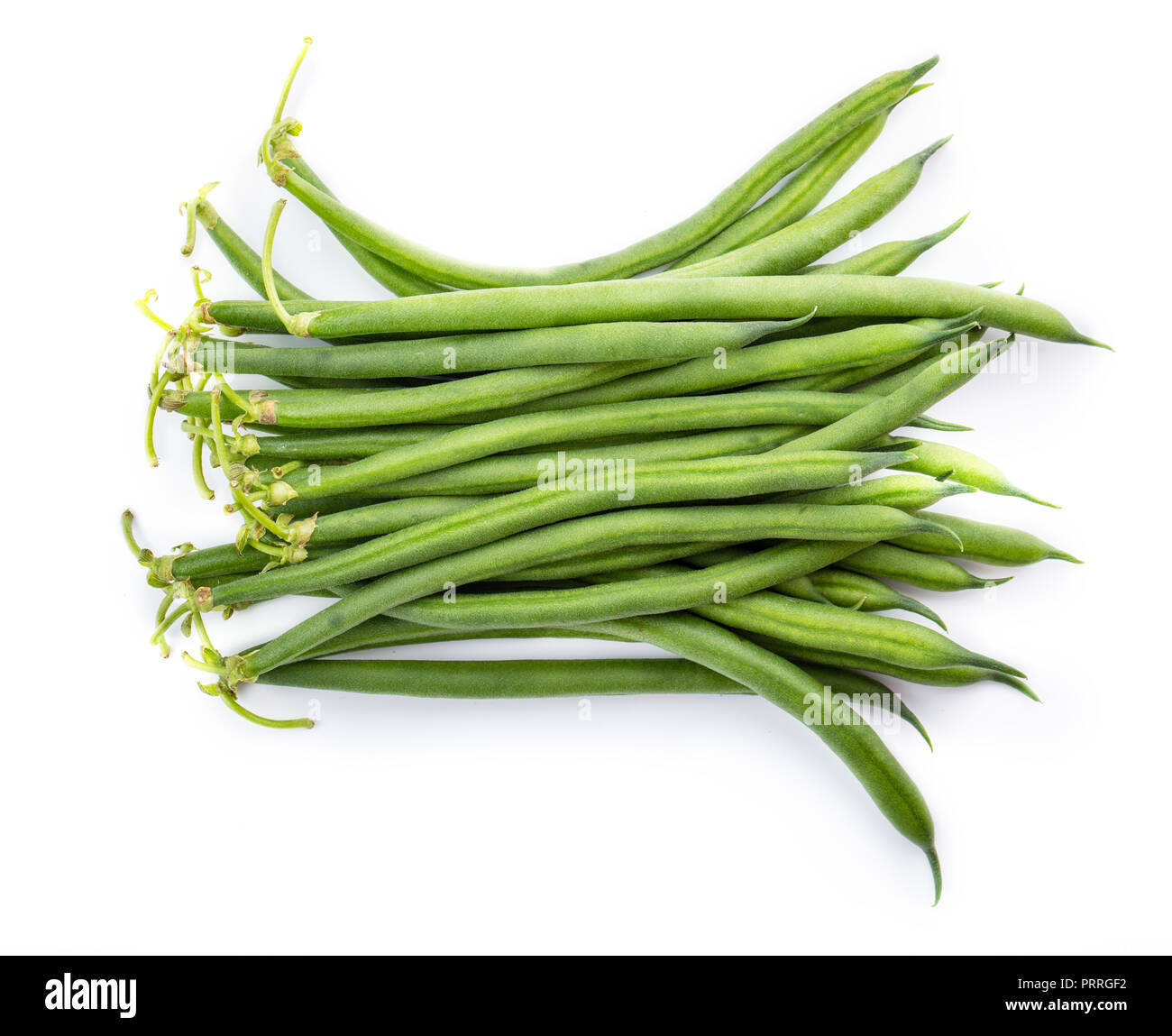 Green beans isolated on a white background Stock Photo - Alamy
