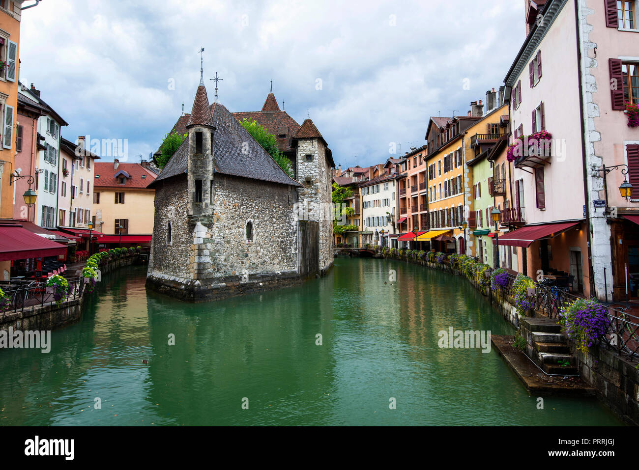 Medieval Jail in Annecy, the fortified Palais de l'Isle was built on a ...