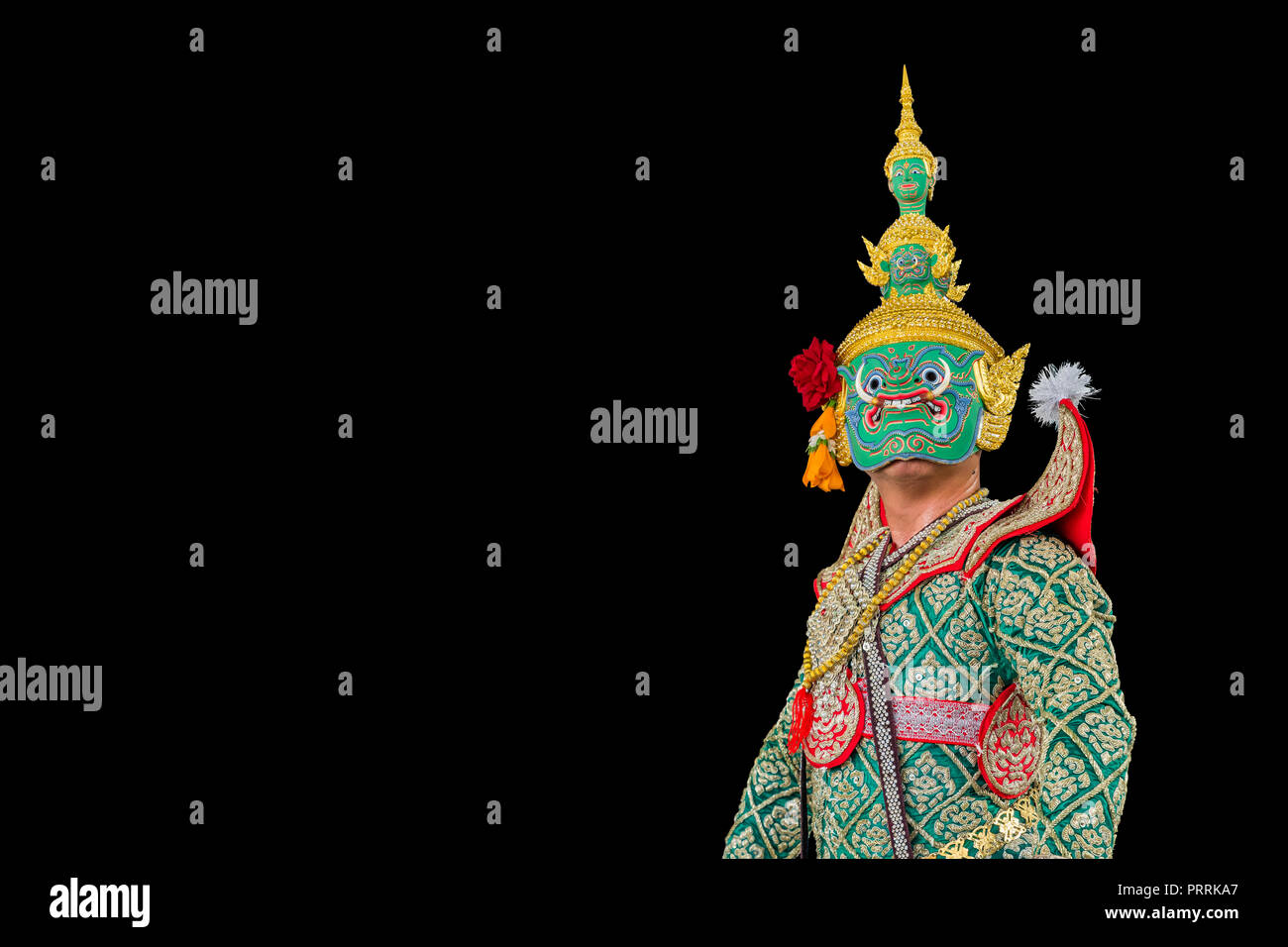 Thotsakan or Ravana, one of the demon king in Thai Ramayana pantomime ...