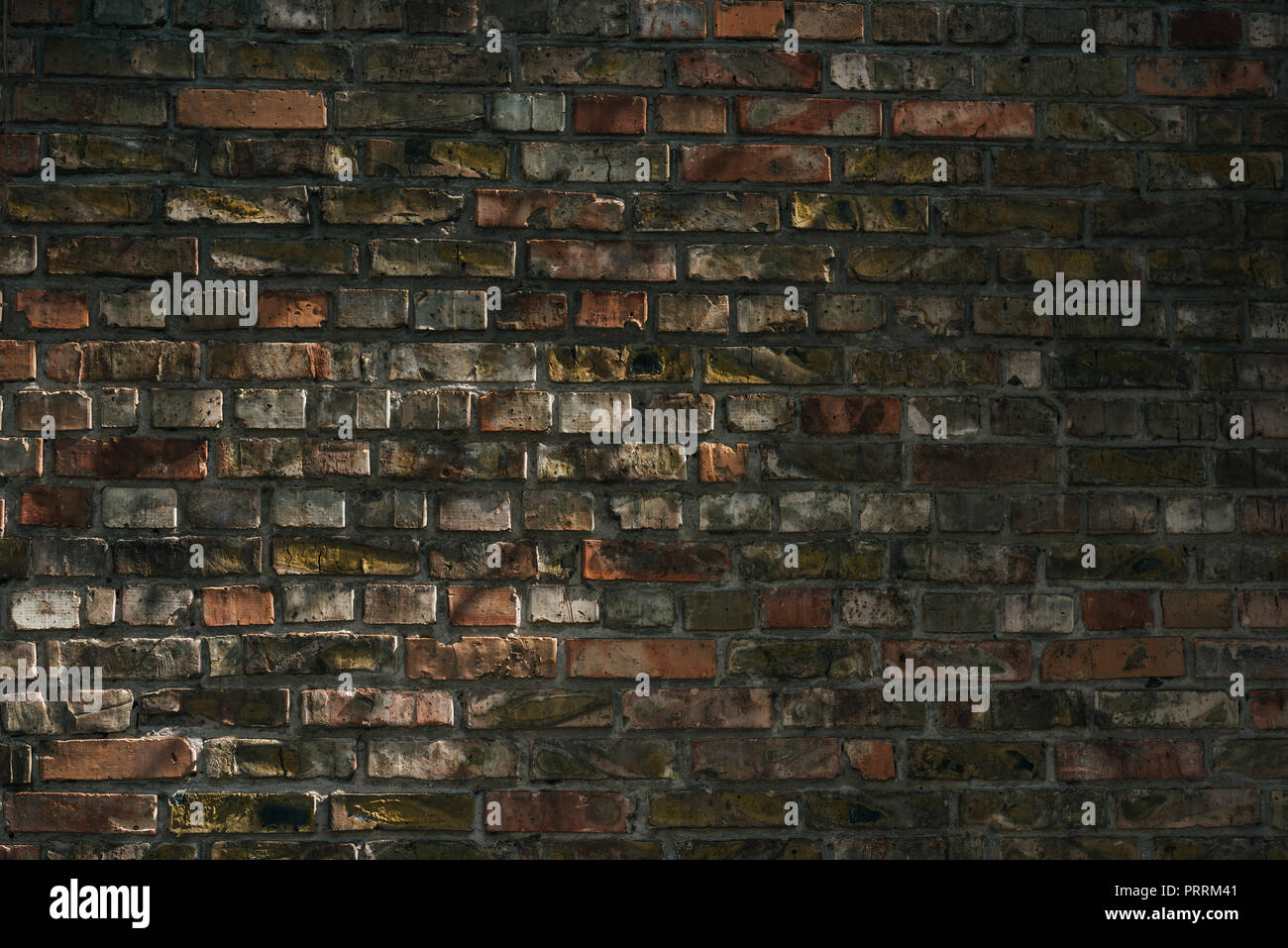 old rough weathered brick wall background, full frame view Stock Photo ...