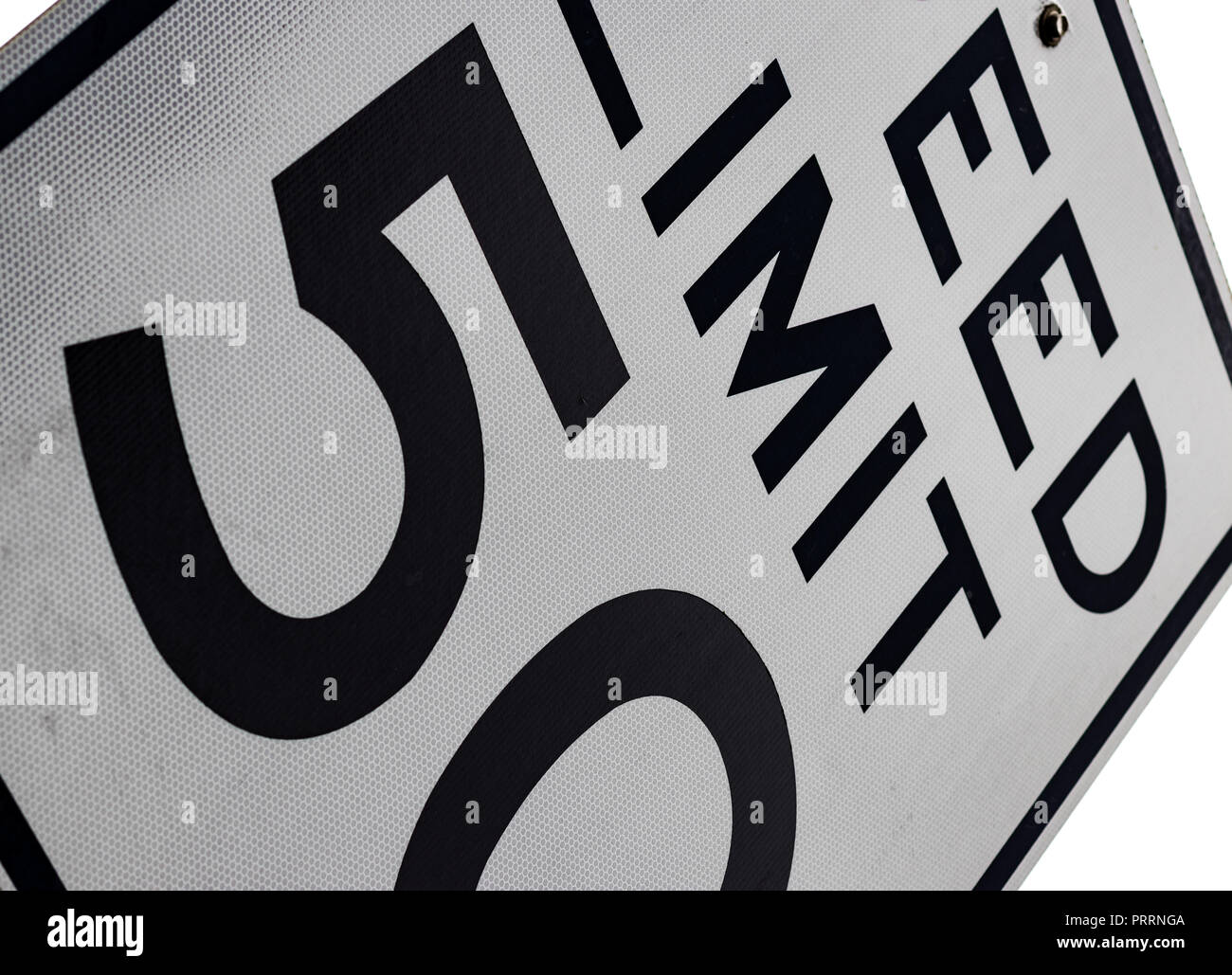 Abstract 50 MPH speed limit sign tilted on angle Stock Photo - Alamy