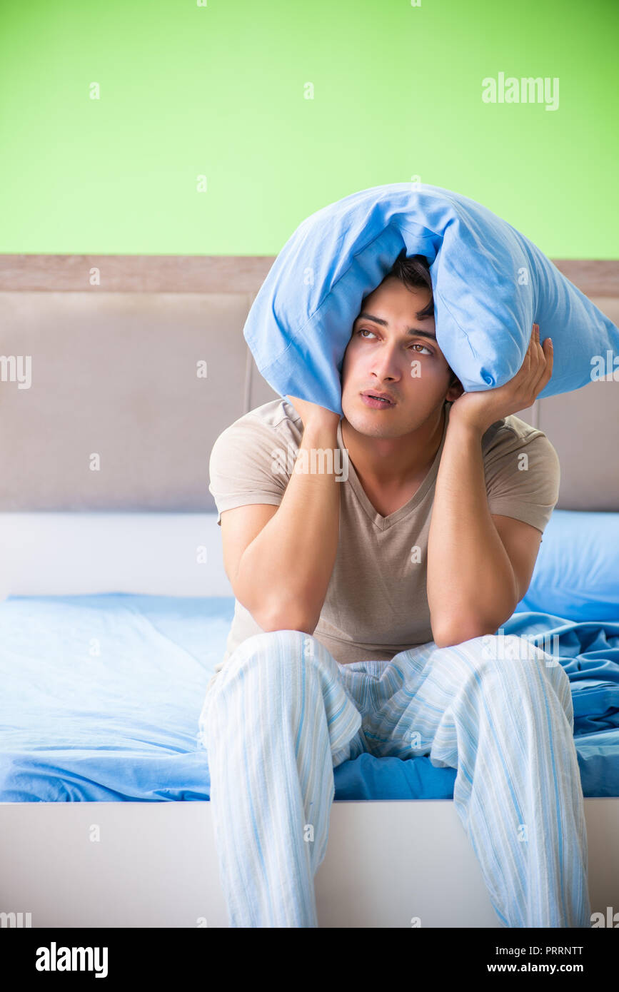 Man suffering from sleeping disorder and insomnia Stock Photo - Alamy