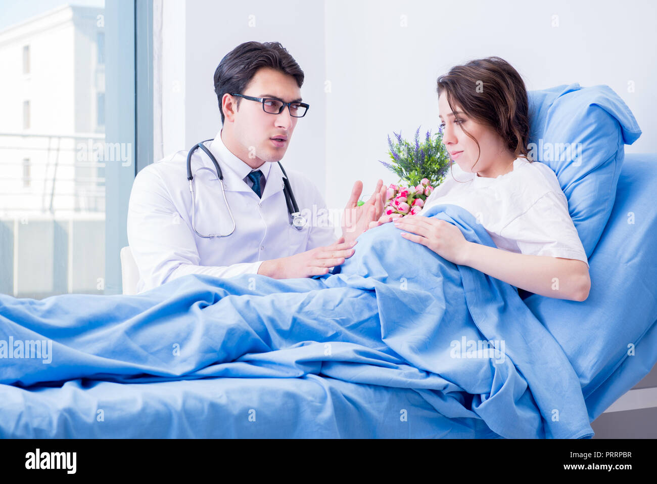 Man visiting mother in hospital hi-res stock photography and images - Alamy