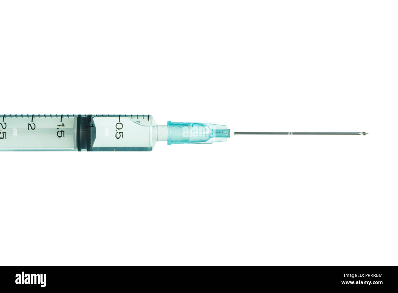 The syringe and needle isolated on white background Stock Photo - Alamy