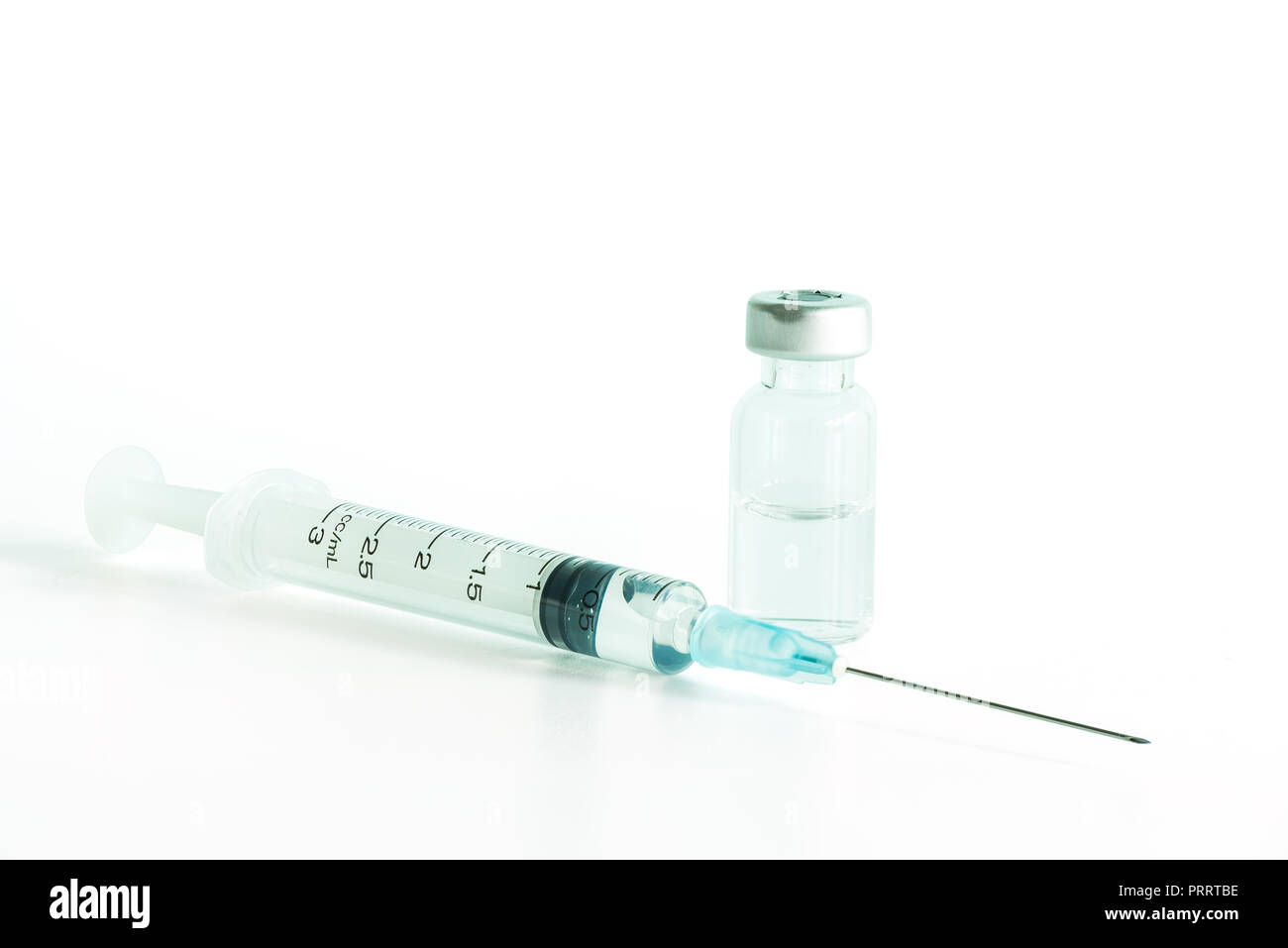 The syringe and needle isolated on white background Stock Photo - Alamy