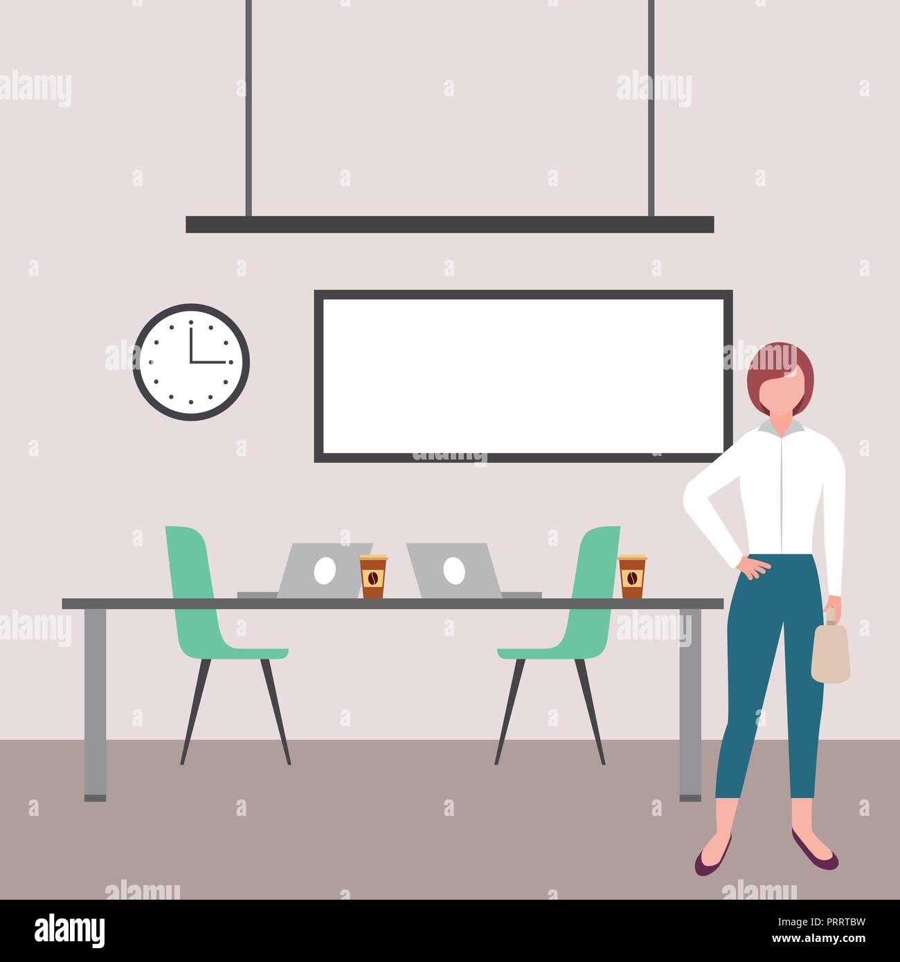 Workspace stand Stock Vector Images - Alamy