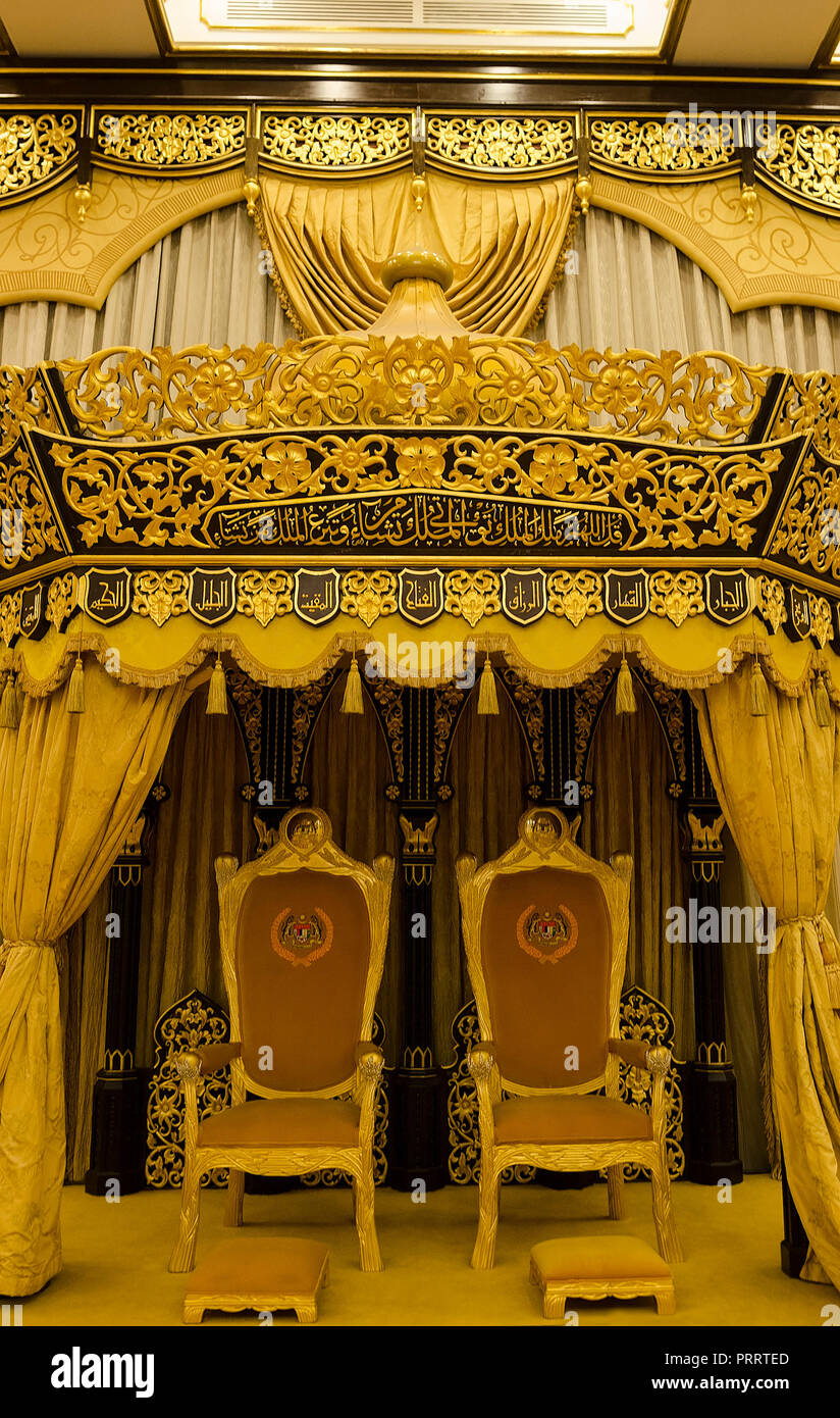 Kuala Lumpur, Malaysia - 11 December, 2016: Balai Rong Seri of Istana ...