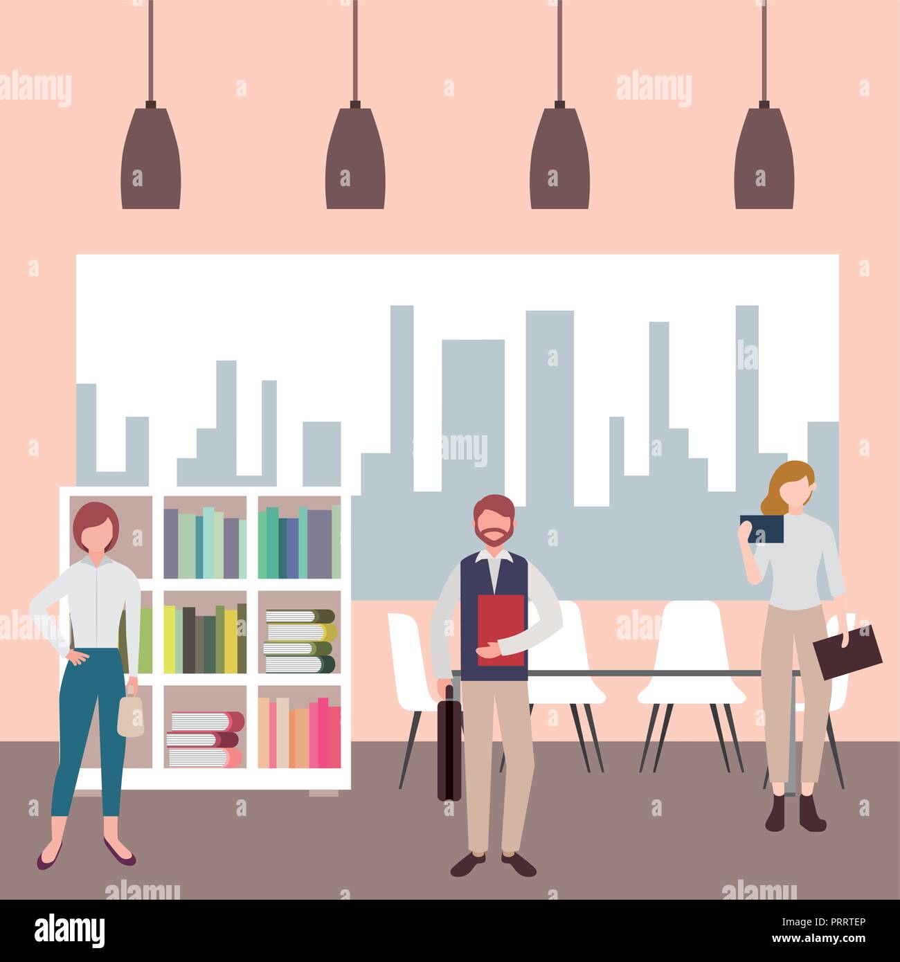 Womans workspace Stock Vector Images - Alamy