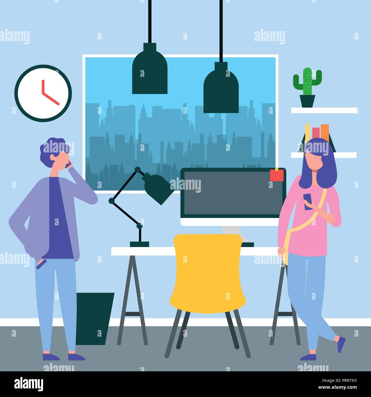 business people workspace Stock Vector Image & Art - Alamy