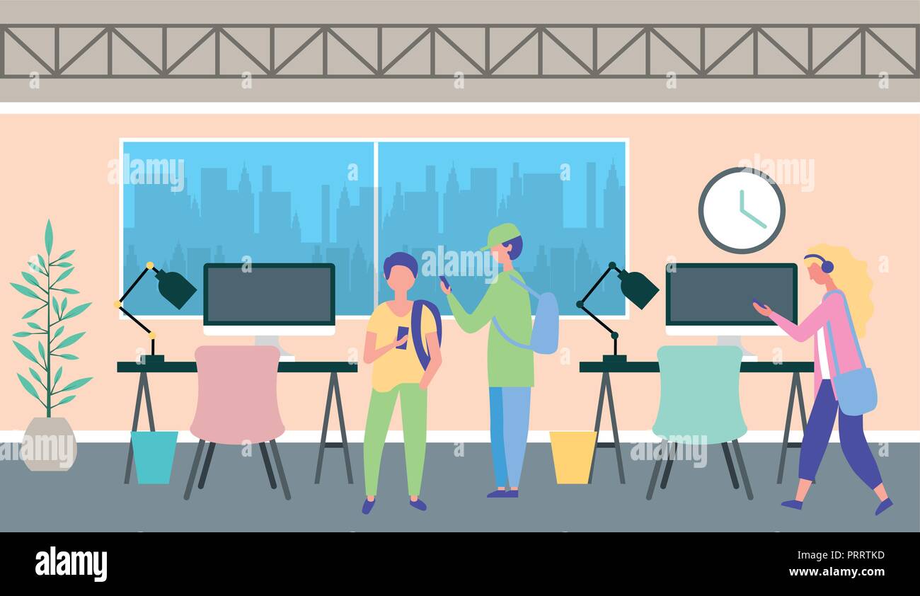 business people workspace Stock Vector Image & Art - Alamy