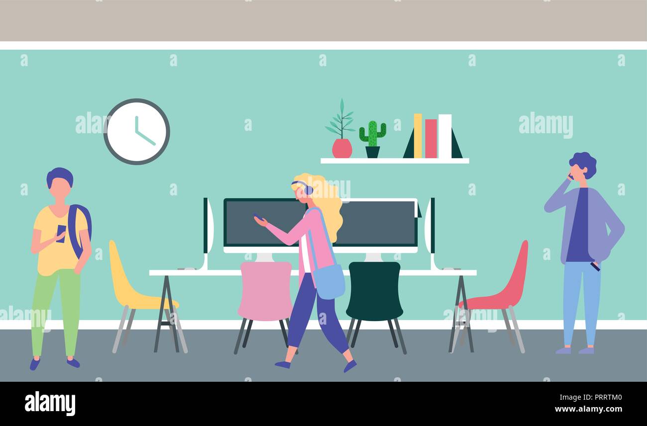 business people workspace Stock Vector Image & Art - Alamy