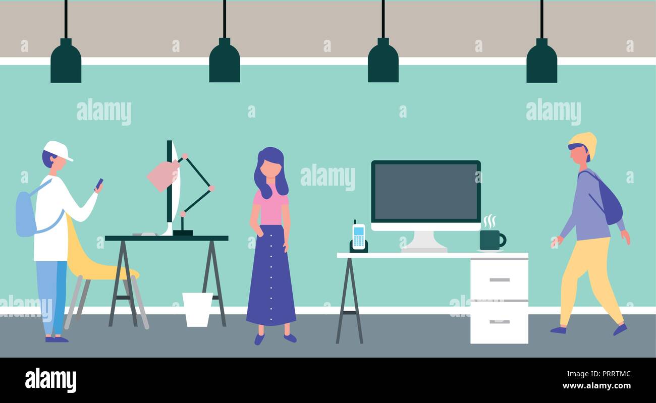business people workspace Stock Vector Image & Art - Alamy