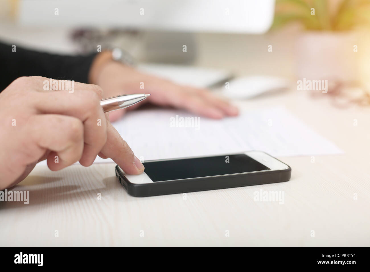 Picture of smart phone and form Stock Photo - Alamy