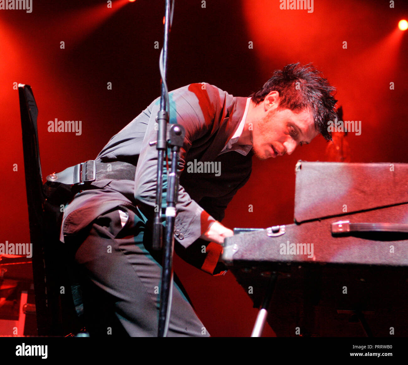 Paul Meany with MuteMath performs in concert at the BankUnited Center ...