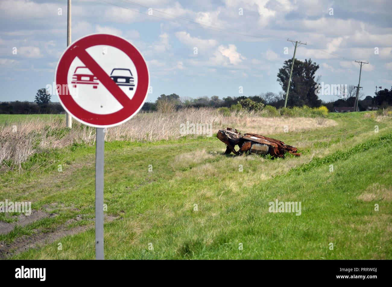 Traffic signal do not overtake and car accident on background Stock ...