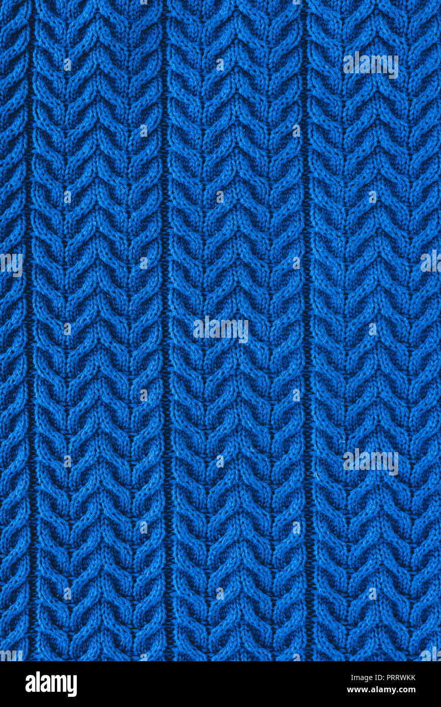 full frame of dark blue woolen fabric with pattern as backdrop Stock ...