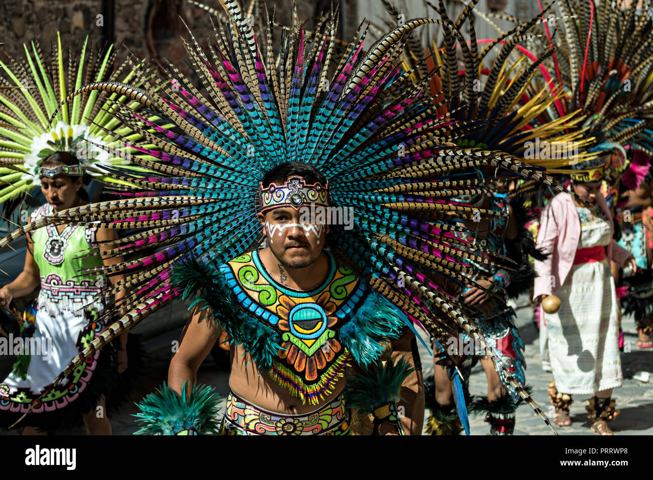 Concheros dancers hi-res stock photography and images - Alamy