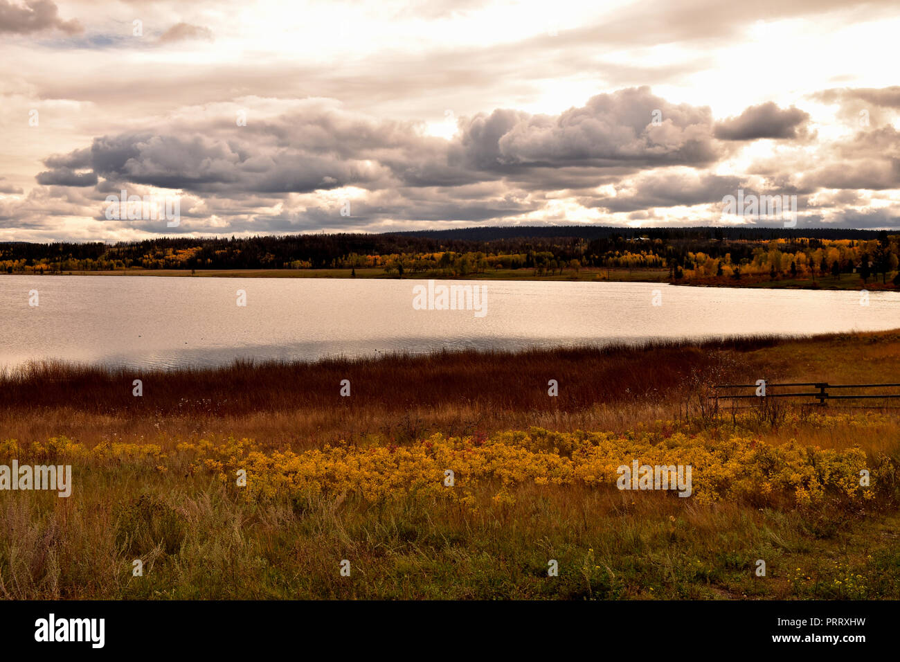 Watson Lake just north of 100 Mile House, BC in the south Cariboo Stock ...