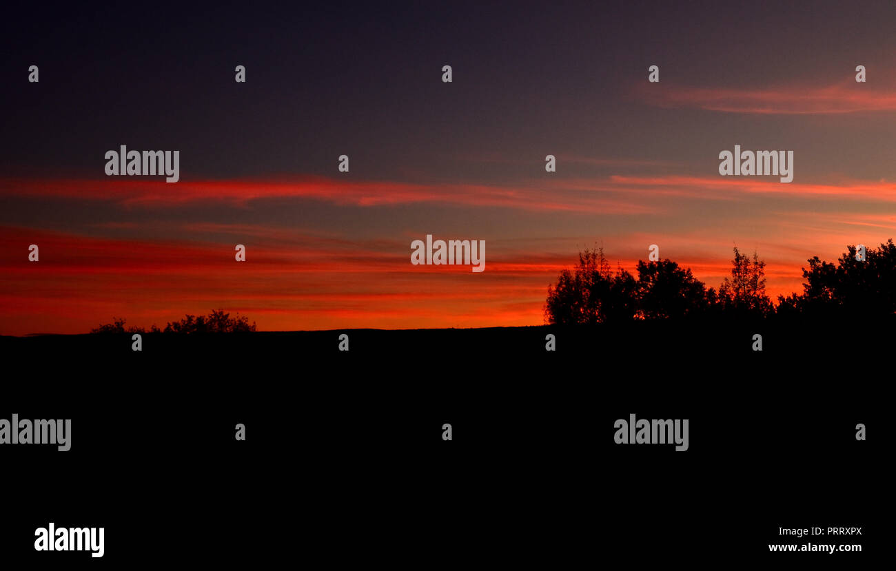 Beautiful fall sunset Stock Photo - Alamy