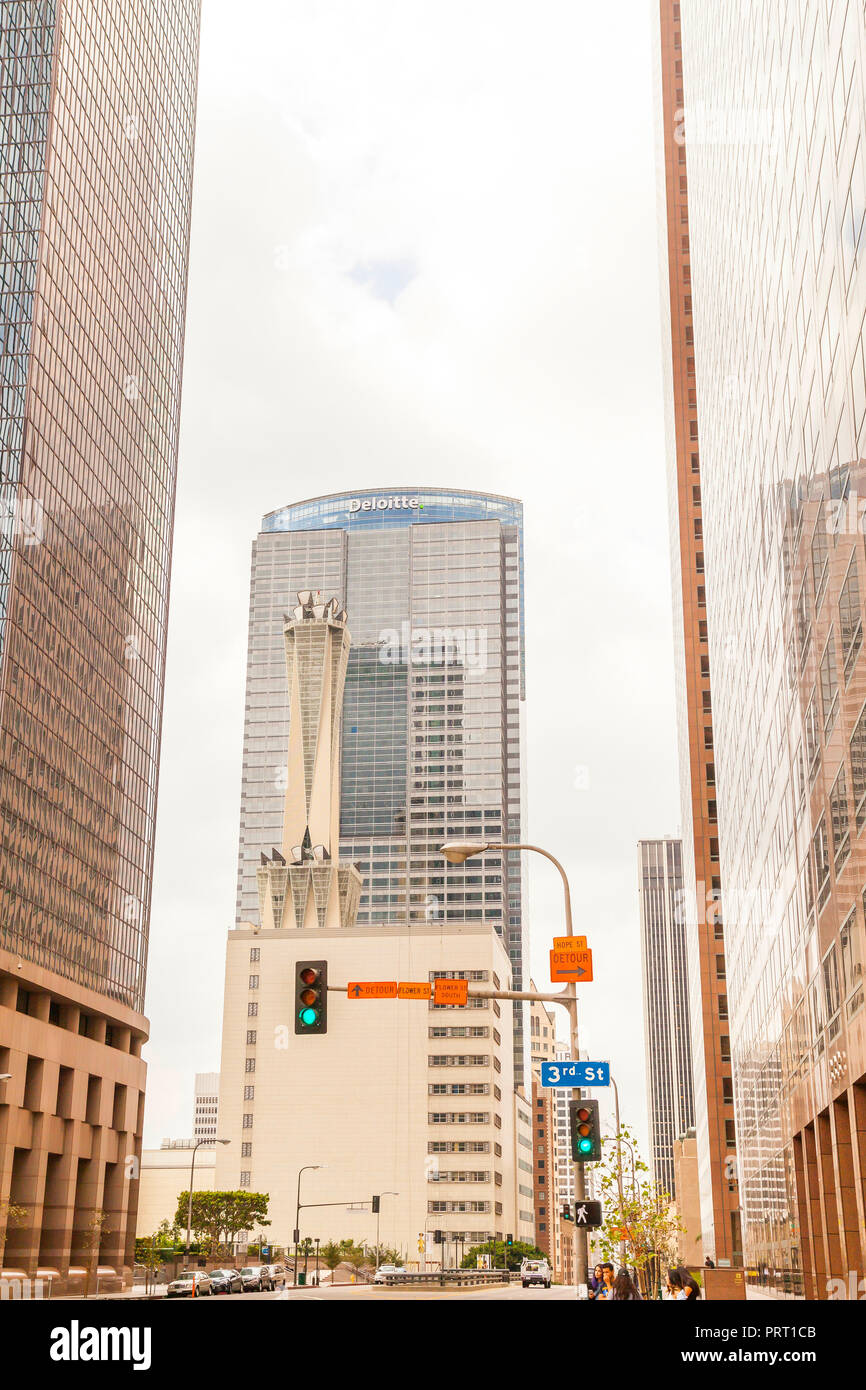 Deloitte building in downtown Los Angeles, California, USA Stock Photo ...