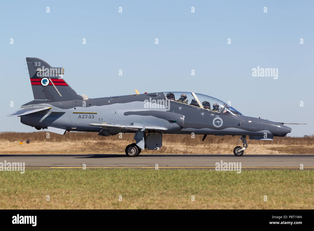 Royal Australian Air Force (RAAF) BAE Hawk 127 lead in fighter trainer aircraft A27-33 Stock ...