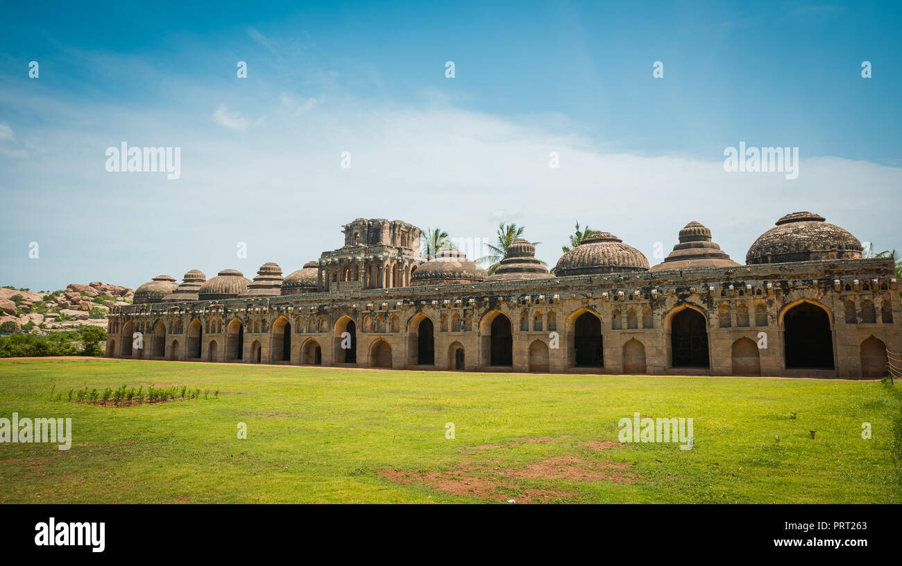 Elephant Stables At Hampi Karnataka Stock Photo - Alamy
