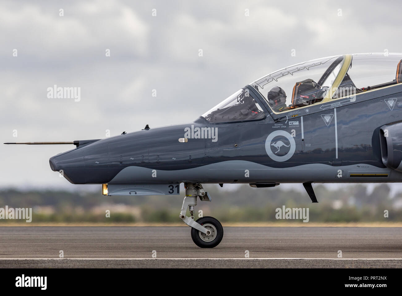 Royal Australian Air Force (RAAF) BAE Hawk 127 lead in fighter trainer aircraft A27-31 Stock ...